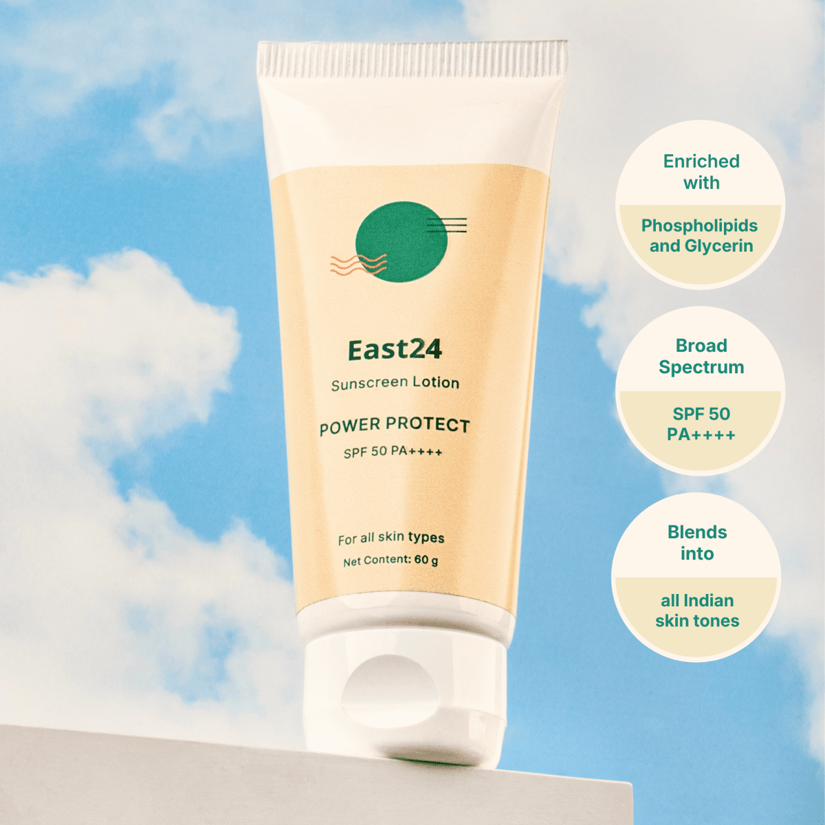 Power Protect Sunscreen SPF 50 PA++++ for All Skin Types | East24